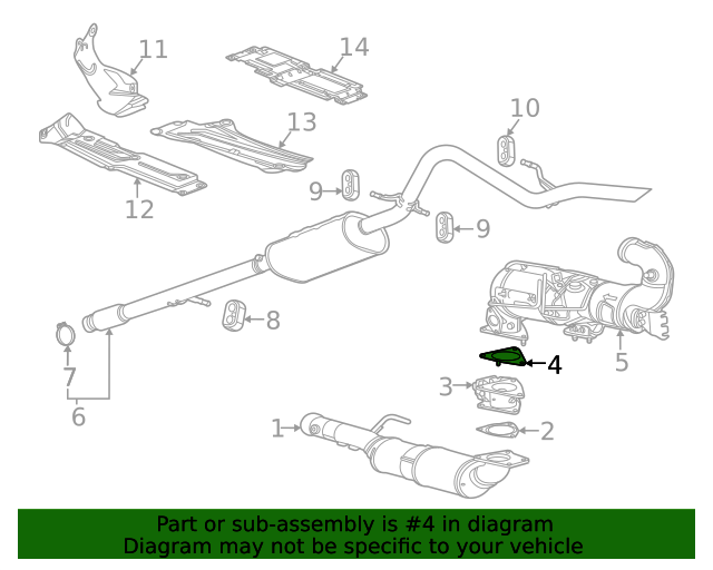 2020-2024 GM Exhaust Gas Recirculation (EGR) Valve Inlet Gasket ...