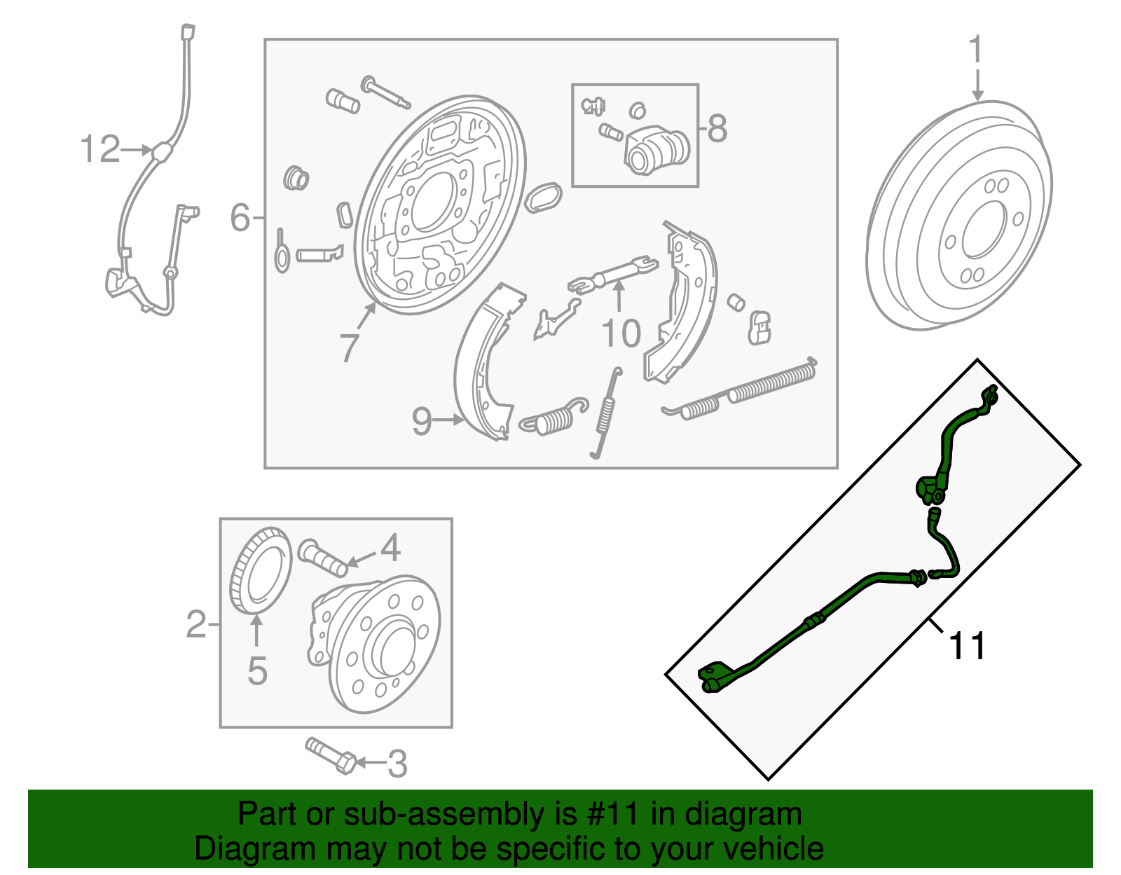 58743-1R000 - Brake Hydraulic Line 2012-2017 Hyundai Accent ...