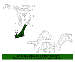 2021-2022 Toyota Lock Pillar Reinforced 61401-47021 | AutoNationParts.com