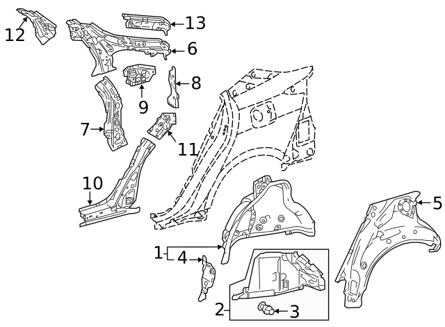 61674-47010 - Quarter Panel Extension 2016-2022 Toyota ...