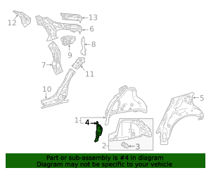 61674-47010 - Quarter Panel Extension 2016-2022 Toyota ...