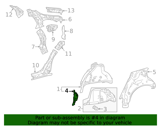 61673-47010 - Quarter Panel Extension 2016-2022 Toyota | Bam Wholesale ...