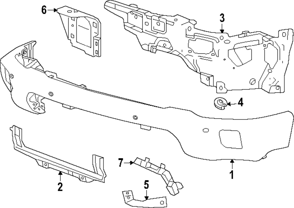 85646093 - Front Bumper Passenger Side Impact Bar Bracket 2024-2025 GM ...