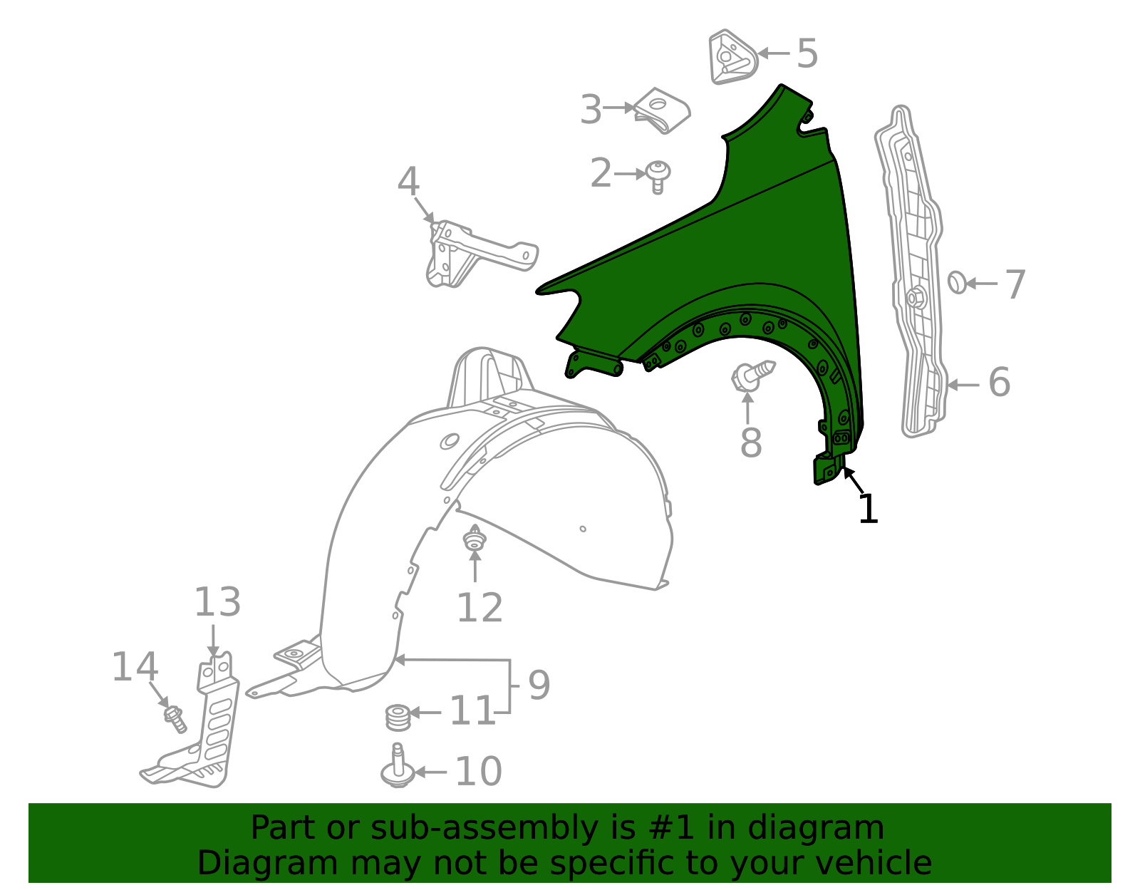 2020-2025 Buick Encore GX Fender 42766486 GM | GMPartsDirect.com