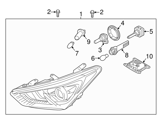 2017-2018 Hyundai Santa Fe Sport Composite Assembly 92102-4Z510 | OEM ...