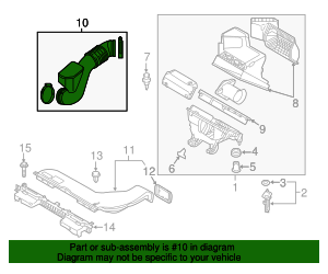 28130-C1360 - Engine Air Intake Hose 2015-2017 Hyundai Sonata ...