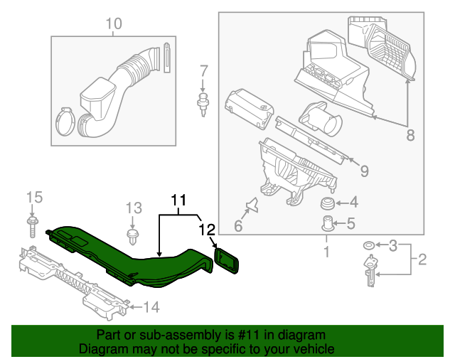 2015-2017 Hyundai Sonata Engine Air Intake Hose 28210-C2360 ...