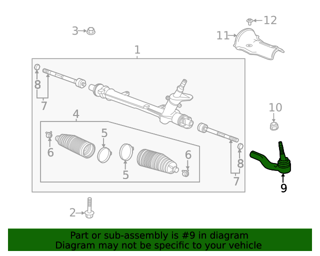 2020-2022 GM Passenger Side Steering Linkage Outer Tie Rod 42745902 ...
