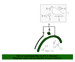 75606-10010 - Wheel Opening Molding 2018-2022 Toyota C-HR | Longo ...