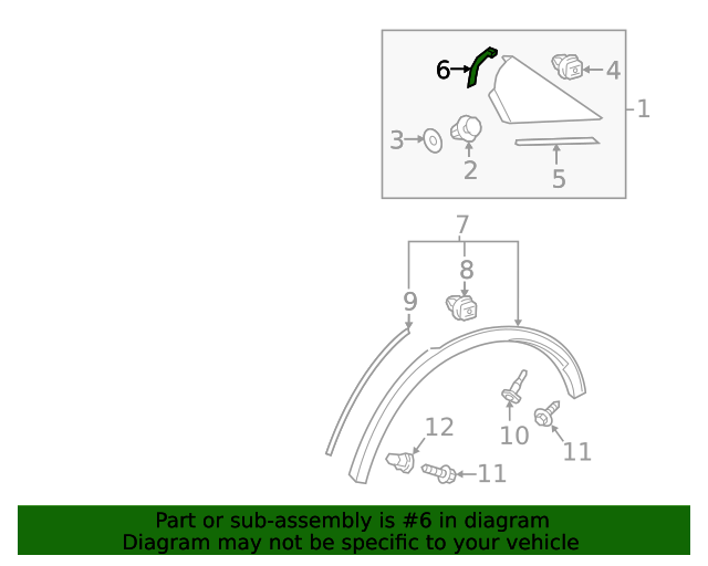 2018-2022 Toyota C-HR Edge Molding 75553-10040 | Toyota Parts Center