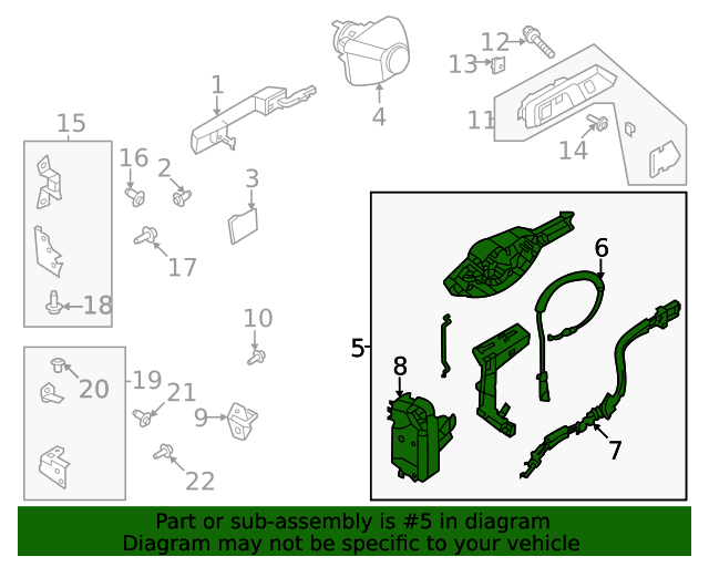 2021 Ford Bronco Lock Actuator M2DZ-78219A65-H | TascaParts.com
