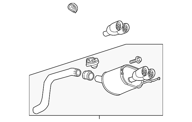 Exhaust Rear Muffler with Exhaust Pipe 86540879 | GMPartsDirect.com