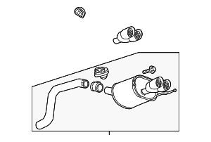 Exhaust Rear Muffler with Exhaust Pipe 86540879 | GMPartsDirect.com