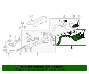 Exhaust Rear Muffler with Exhaust Pipe 86540879 | GMPartsDirect.com