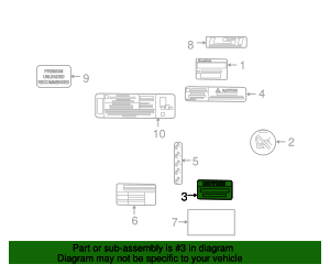 92110187 - Label 2004-2008 Pontiac | GM Wholesale Direct