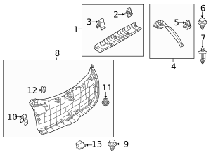 2019-2020 Mazda 3 Lower Gate Trim BCKD-68-960A-02 | TascaParts.com