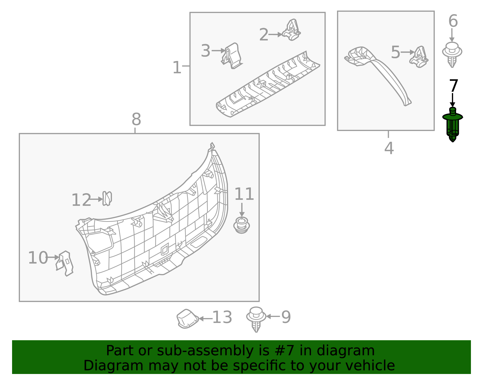 BHN9-68-301 - Side Gate Trim Hanger - 2014-2020 Mazda | Mazda Parts Factor