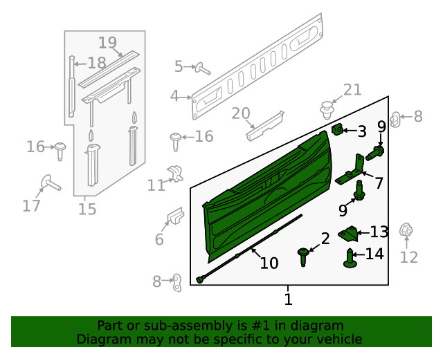 Genuine OEM Ford Part - Tail Gate HC3Z-9940700-C | Genuine OEM Ford ...