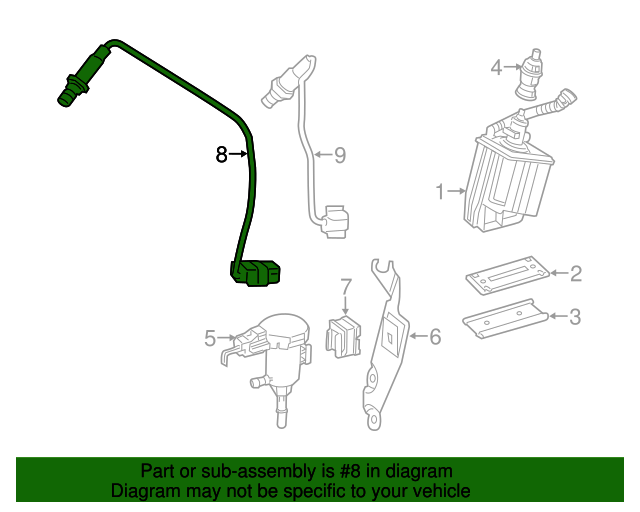 2017-2020 Mercedes-Benz Oxygen Sensor 009-542-57-18 | AutoNationParts.com