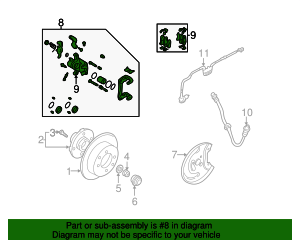Genuine Caliper for 2005-2006 Hyundai Elantra | Part# 58310-2DA20 ...