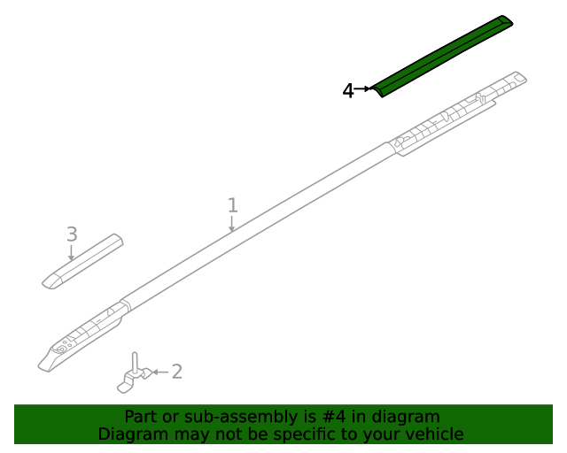 2022-2023 Kia Carnival Cover Roof Rack Rear R 87292-R0000 | QuirkParts