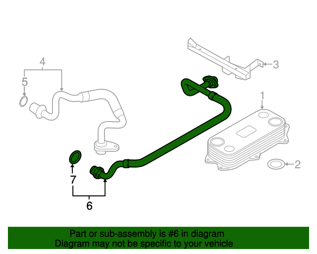 2014-2015 Audi R8 Oil Cooler Pipe 420-115-687-Q | OEM Parts Online