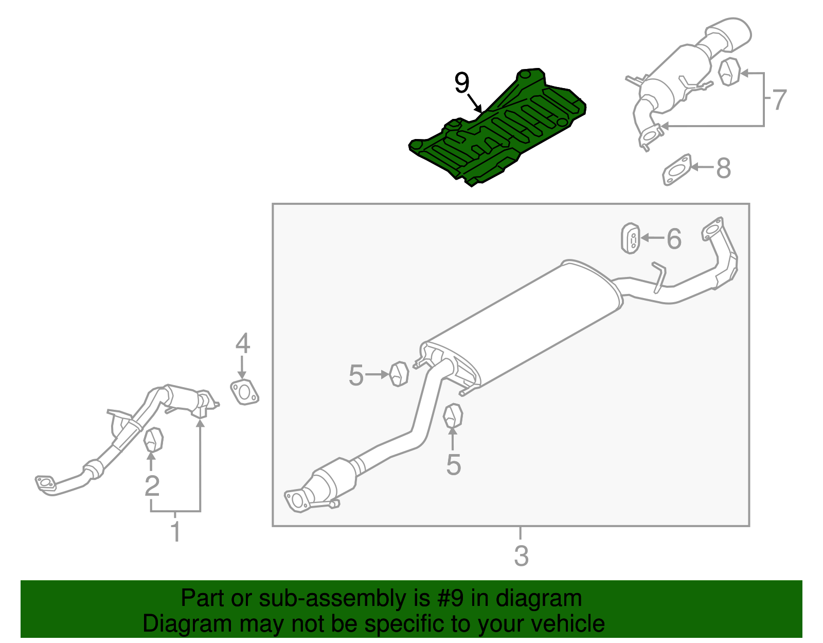 2014-2015 Kia Sorento Heat Shield 28793-2P600 | Retail Performance Auto ...