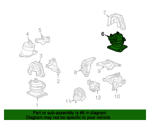 50810-TA1-A01 - Rubber Assembly Rear Engine Mounting - 2008-2012 Honda ...