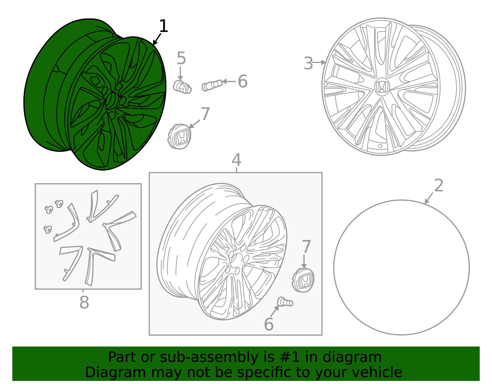 42800-TWA-AA2 - 2018-2022 Honda Accord - W Wheel (17X7) (1 2J) | Honda ...