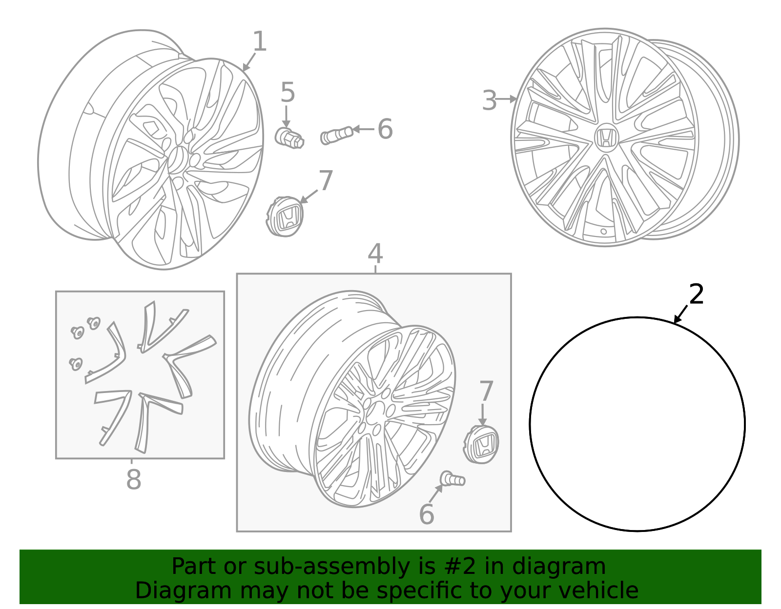 2021-2022 Honda Accord W Wheel (19X8 1 2J) 42800-TVA-AG0 | Honda ...