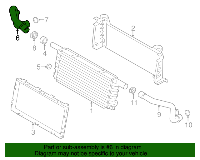 2012-2016 Porsche Radiator Coolant Hose 991-106-638-02 ...