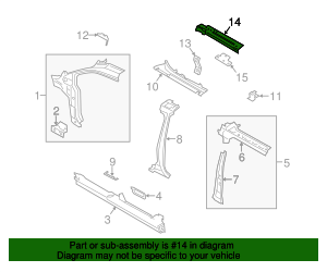 2014-2023 Ford Transit Connect Upper Reinforced - Driver's Side (LH ...