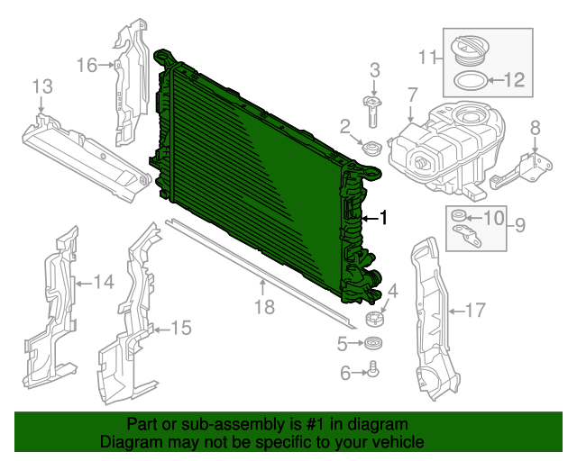 4G0-121-251-E - Radiator 2013-2018 Audi | Audi OEM Parts