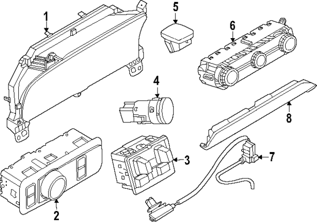 2024 Ford Ranger Headlamp Switch N1WZ-11654-HB | TascaParts.com