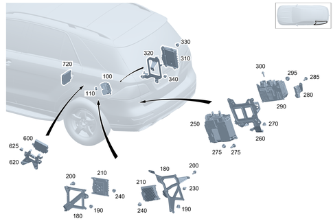 Control Modules and Relays in Load Compartment for 2021 Mercedes-Benz ...