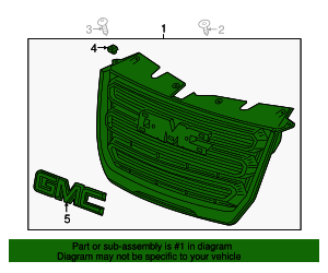 84074526 - Front Grille 2017 GMC Terrain | Chevrolet Parts Direct