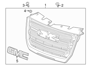 2016-2017 GMC Terrain Front Grille 23379208 | GetOEMParts.com