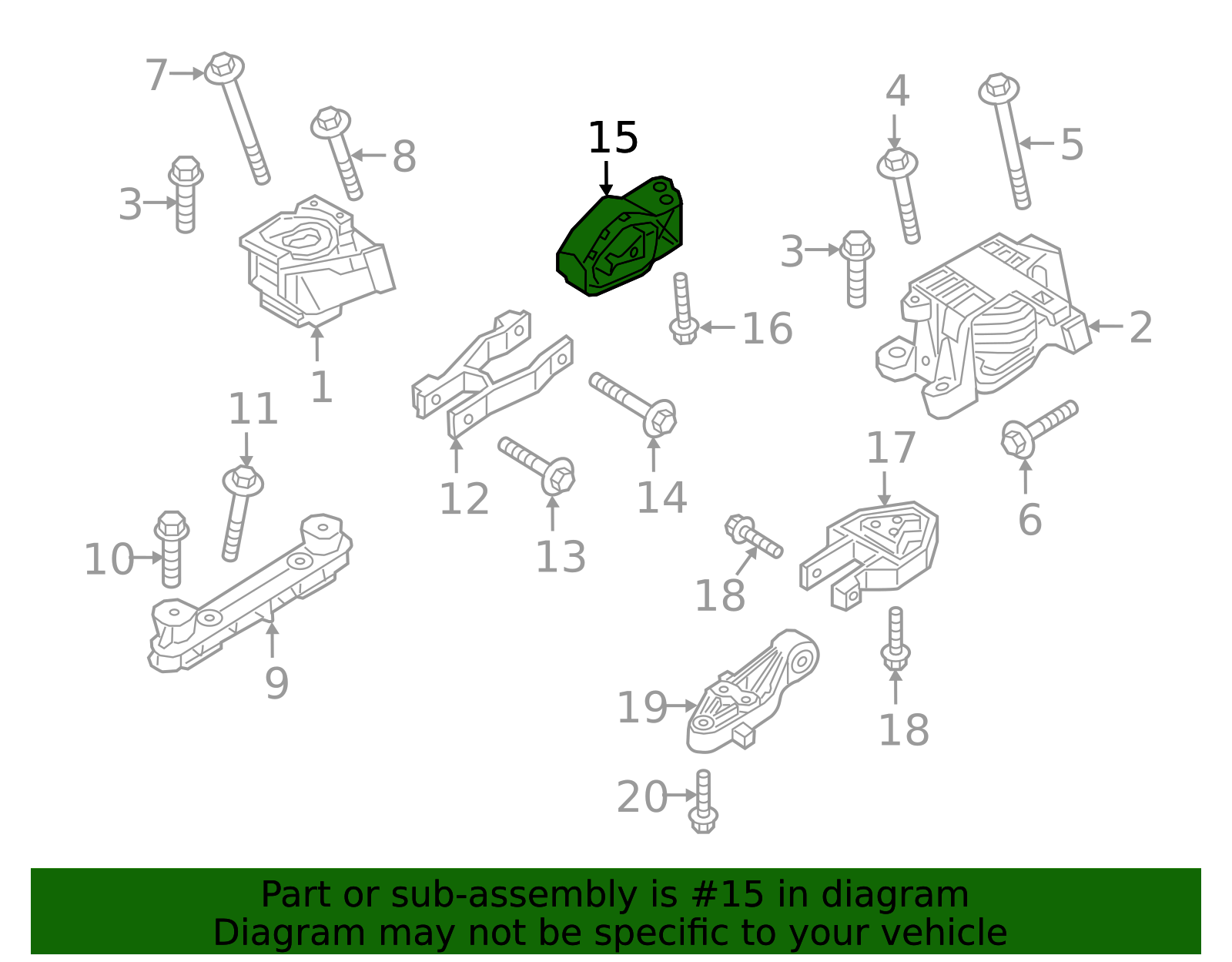 32137250 - Rear Mount - 2019 2020 Volvo XC40 | Volvo OEM Parts Direct