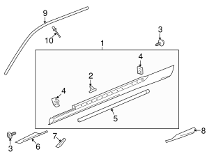 23180162 - OEM GM Rocker Molding | GMPartsCenter.net | GM Parts Center