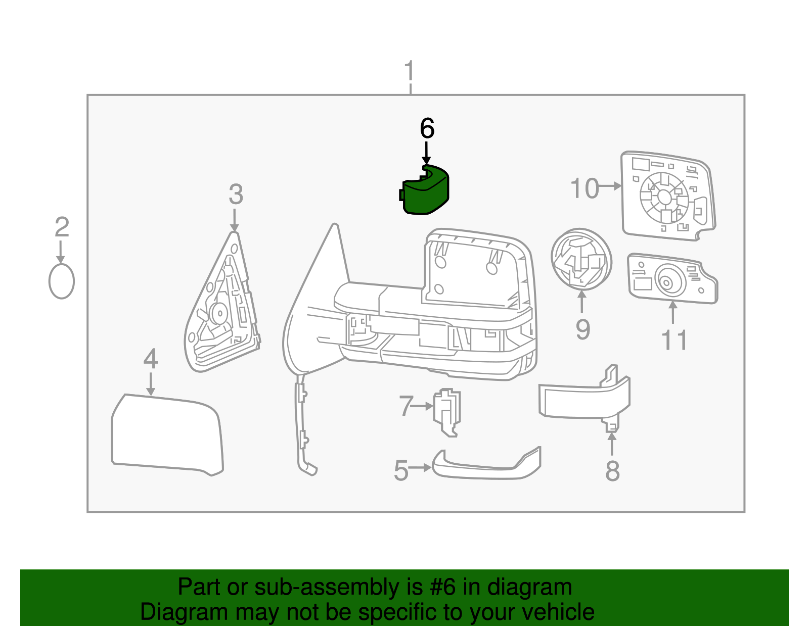 23444132 - Door Mirror Cap - 2016-2020 GM | Findlay Auto Parts