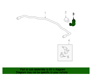 52308-S3M-A00 - Holder Stabilizer Bush - 2003-2011 Honda Element ...