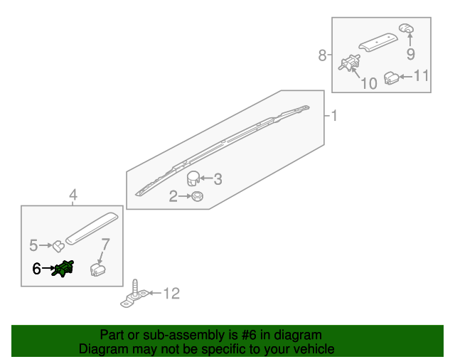 2017-2020 Kia Sportage Roof Molding Retainer Clip 87217-D9000 ...