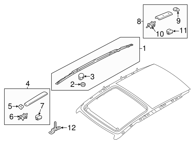 2017-2020 Kia Sportage Roof Molding Retainer Clip 87217-D9000 ...