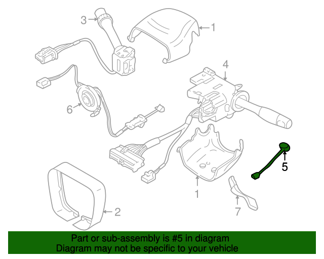 1999-2004 Chevrolet Corvette Switch Assembly, Strg Col Tlscp 26061700 ...