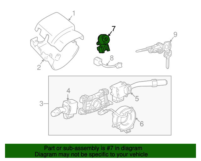 84450-41010 - Ignition Switch - 1995-2004 Toyota | OEM Genuine Toyota Parts