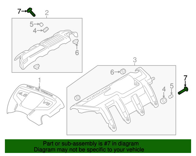 2010-2018 Porsche Side Cover Screw WHT-003-425 | Porsche Marin