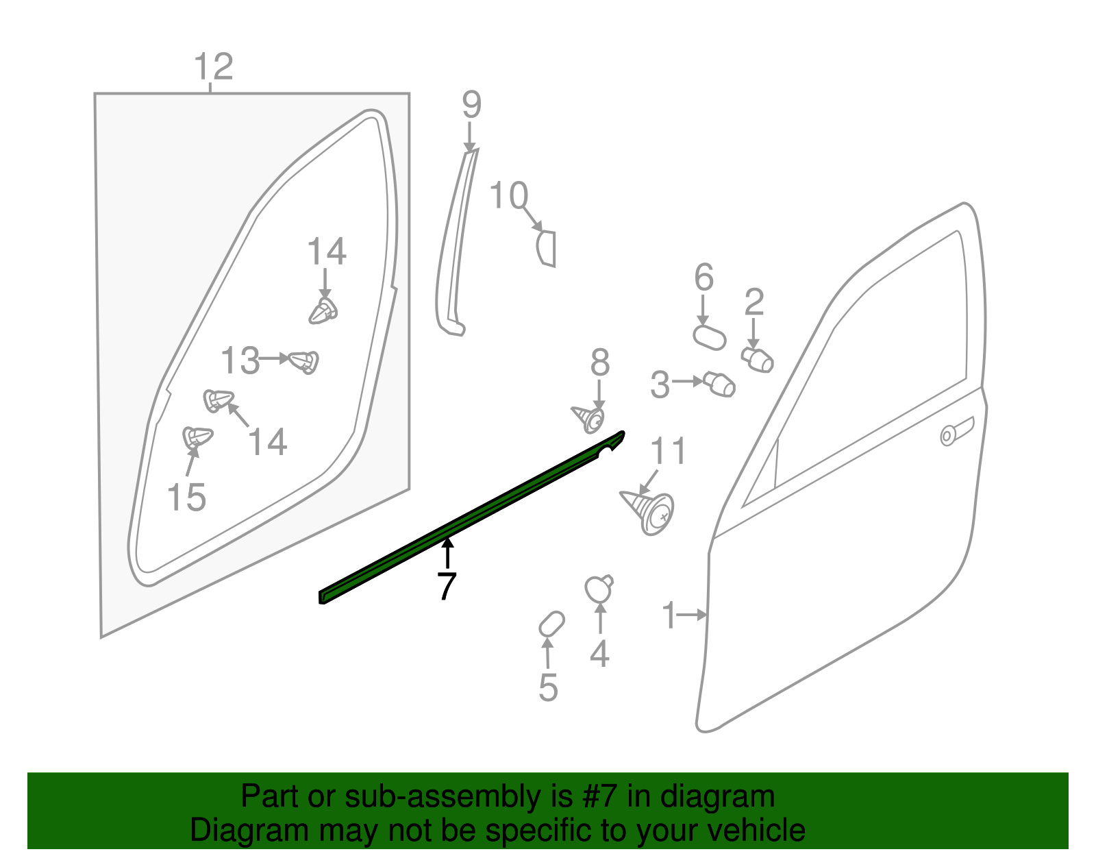 61280XA00B - 2006-2014 Subaru - Belt Molding | OEM Subaru Parts Center