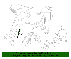 58747-07020 - Quarter Panel Protector - 2019-2022 Toyota Avalon | OEM ...