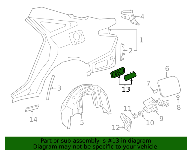 2016-2022 Toyota Duct Assembly Quarter V 62940-06120 | Toyota Parts Center