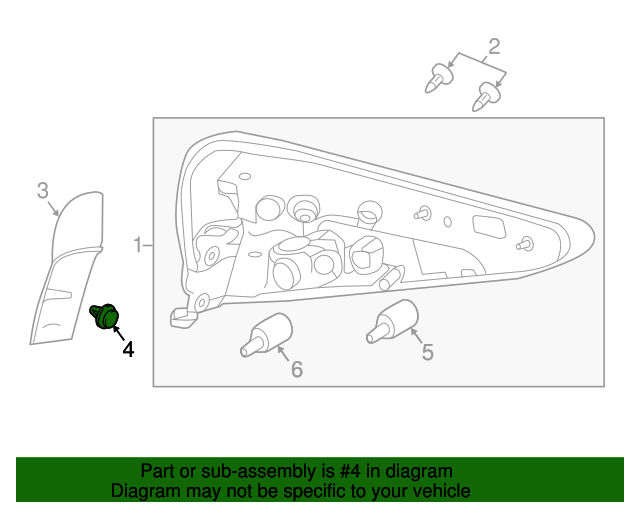 2008-2023 Nissan Backup Lamp Assembly Nut 90499-CN00A | OEM Parts Online